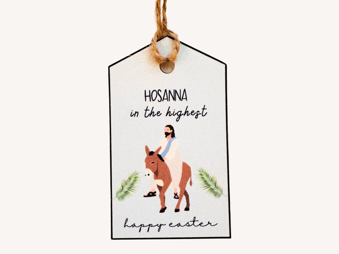 Printable Christian Easter Gift Tags He is Risen Tag Hosanna Tag Easter ...