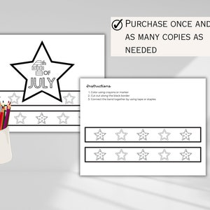 4th of July Craft for Kids Craft 4th of July Printable USA Paper Hat ...