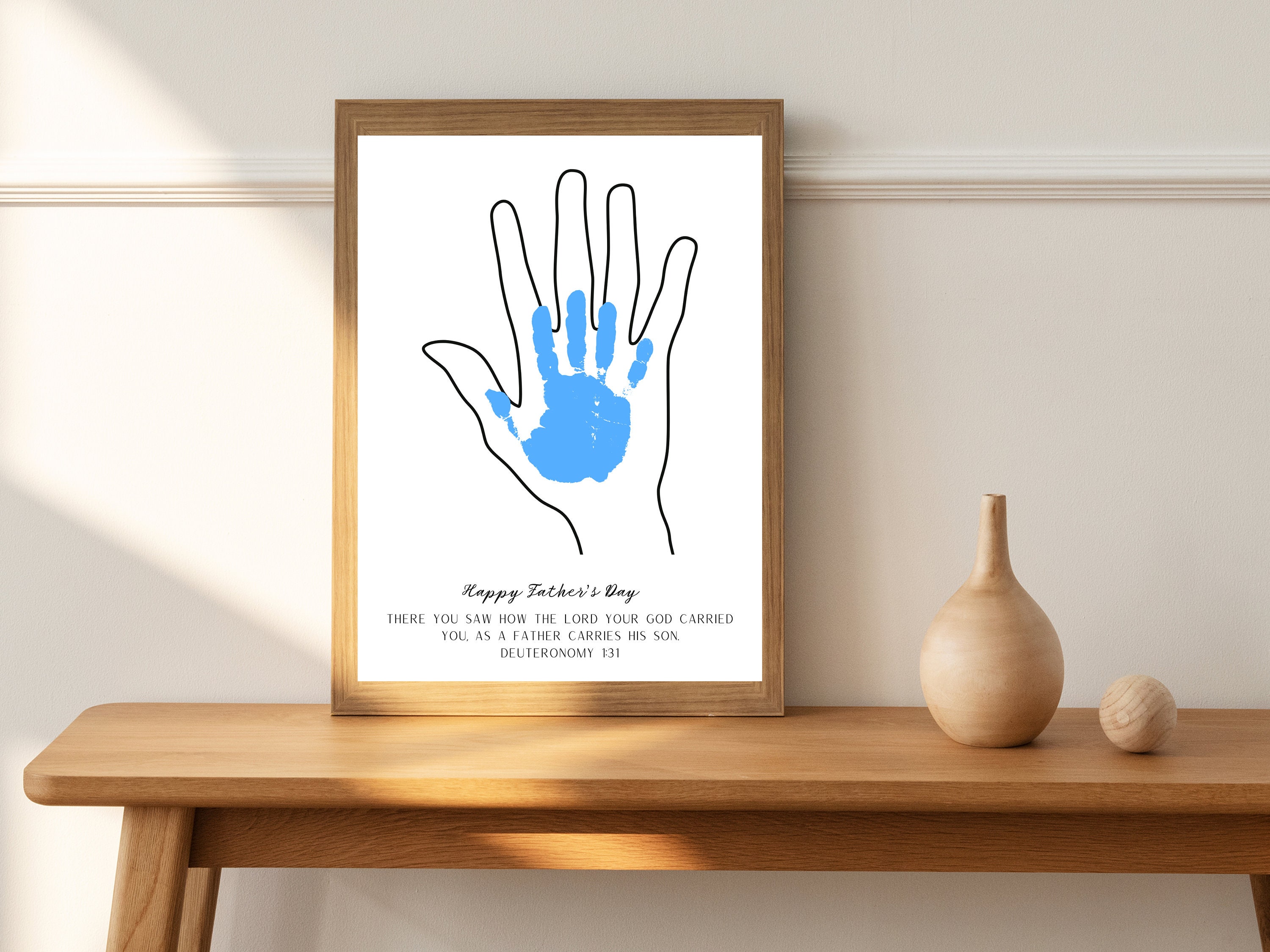Christian Fathers Day Craft for Dad Handprint Art From Kids Printable ...