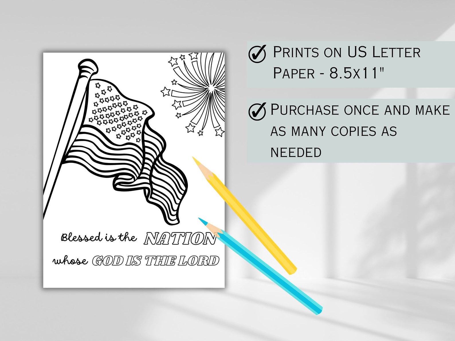 Christian 4th of July Coloring Pages 4th of July Craft for Kids Church ...