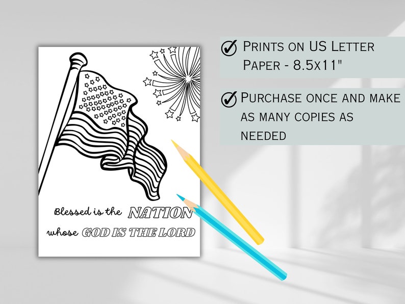 Christian 4th of July Coloring Pages 4th of July Craft for Kids Church ...