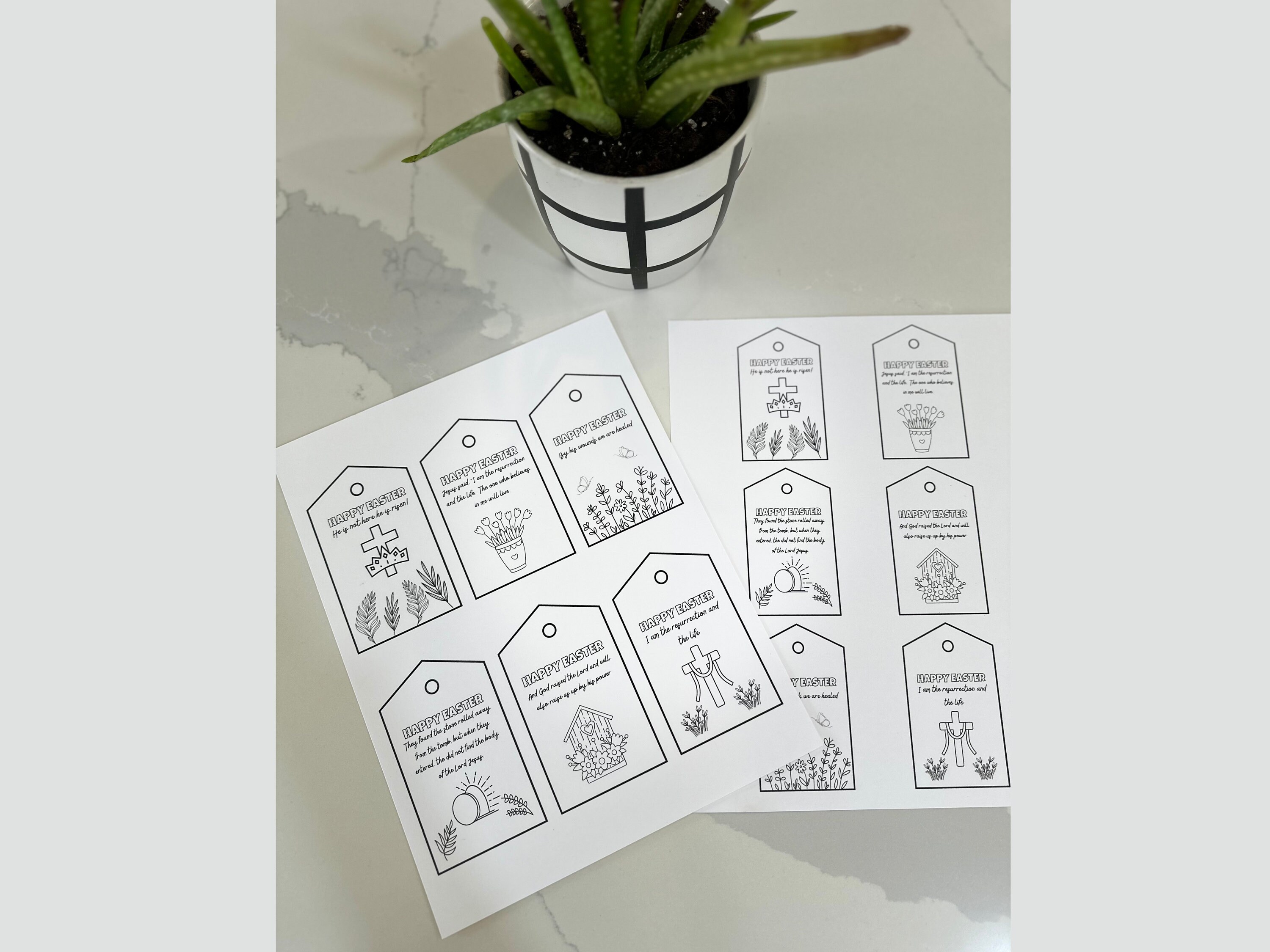 Printable Easter Gift Tag Sunday School Craft for Kids Bible Verse ...