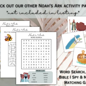 Noahs Ark Color Craft for Sunday School Lesson Book Lover Gift Reading ...