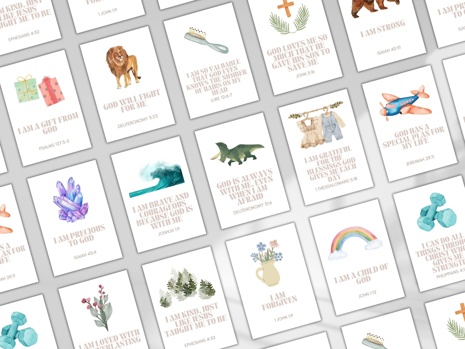 Kids Bible Affirmation Cards Affirmation Cards for Kids Christian ...
