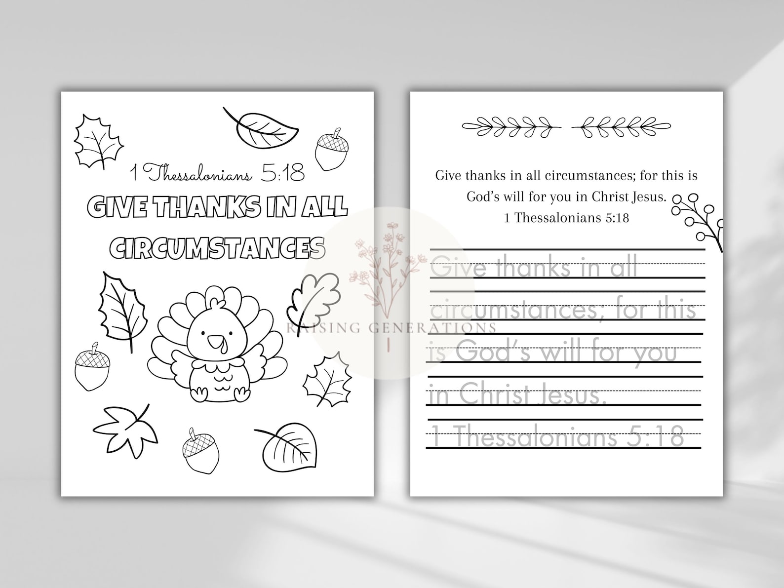 Thanksgiving Bible Craft for Kids Bible Verse Coloring Printable Sunday ...