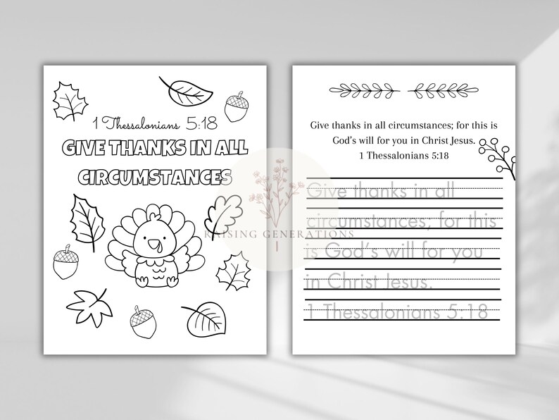 Thanksgiving Bible Craft for Kids Bible Verse Coloring Printable Sunday ...