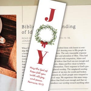 Christian Christmas Bookmark Church Favor Printable Bible Verse Gift ...