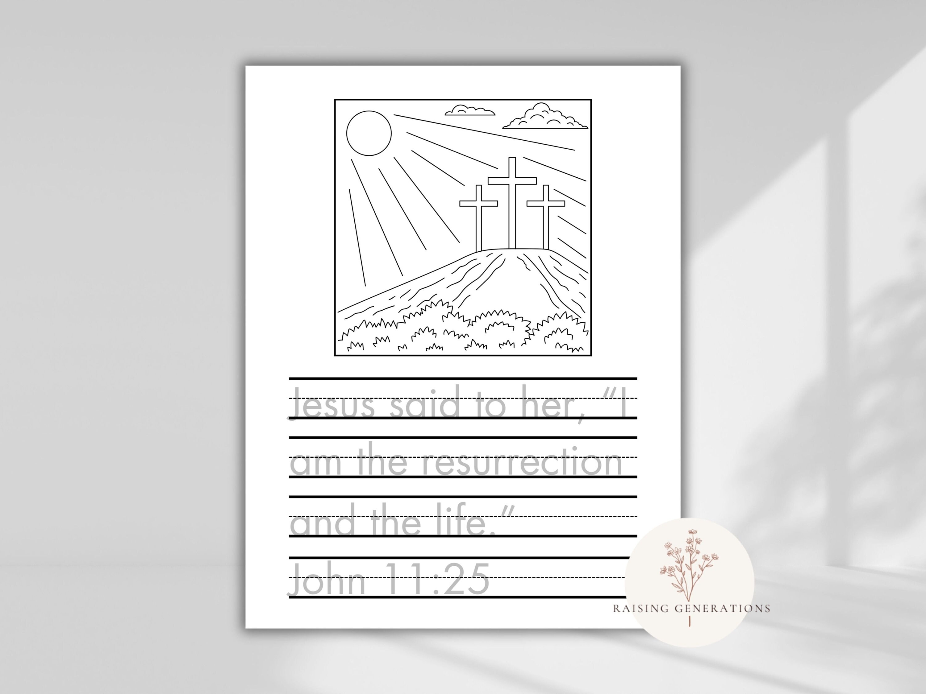 Christian Easter Activity Pages for Kids Sunday School Easter Sunday ...