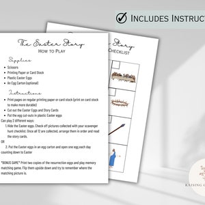 Printable Easter Story Eggs Jesus Resurrection Eggs Christian Easter ...