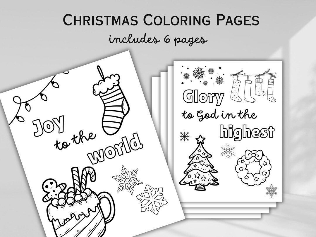 Christian Christmas Coloring Pages Christmas Kids Activity Sunday ...