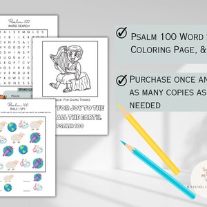 Psalm 100 Learning Resource Kids Craft Psalm 100 Sunday School Activity ...
