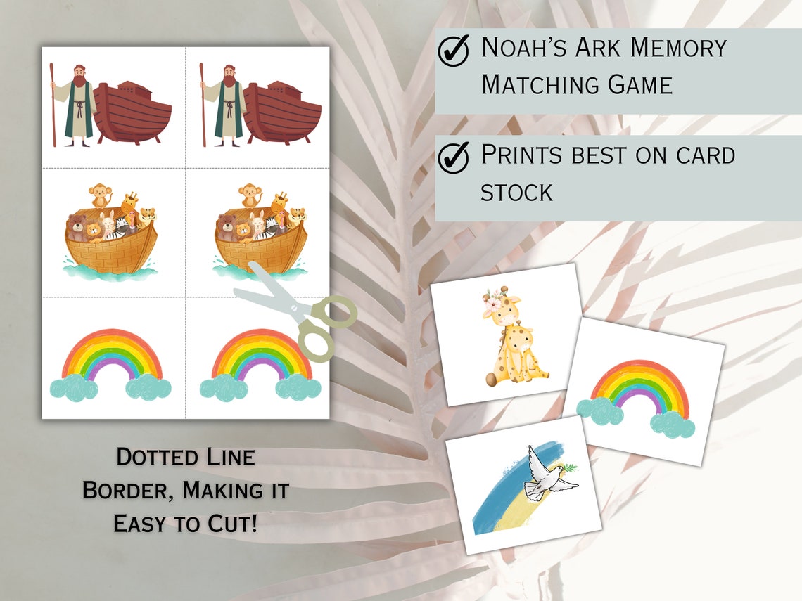Noahs Ark Flood Activity Printable Bible Story Fun Learning Craft for ...