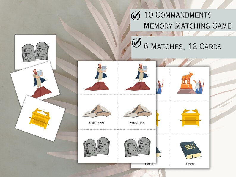 10 Commandments Printable Activity Word Search, Maze, Memory Matching ...