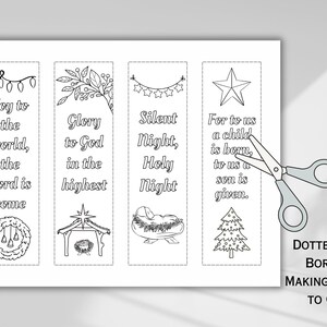 Christian Christmas Bookmark Church Favor Printable Bible Verse Gift ...