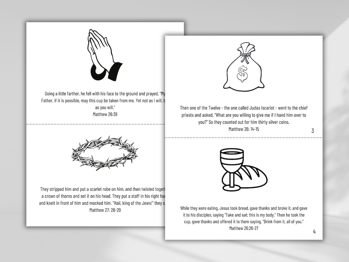 Printable Easter Story Color Book for Kids Easter Craft Sunday School ...