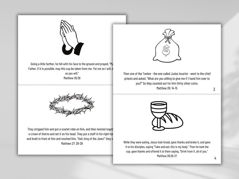 Printable Easter Story Color Book for Kids Easter Craft Sunday School ...