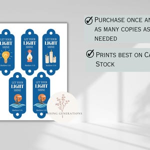 Let Your Light Shine Glow Stick Tags Let Your Light Shine Bracelet ...