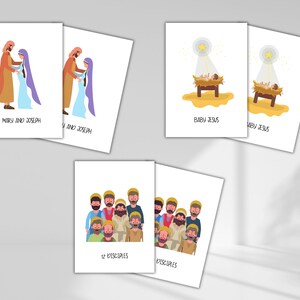 Kids Bible Character Matching Game | Christian Memory Matching Card ...