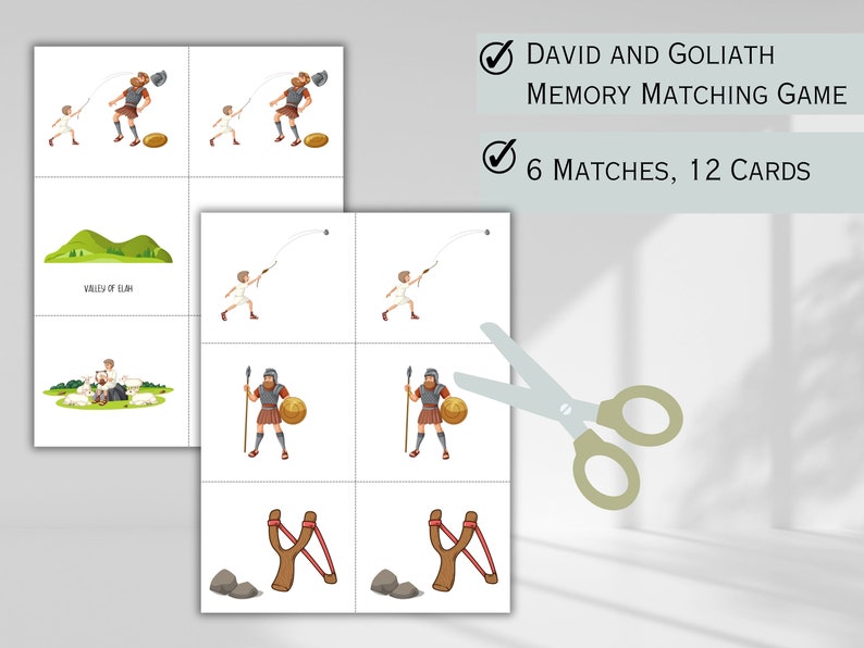 David and Goliath Craft Sunday School Activity for Kids Bible Games ...
