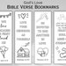 Bible Verse Coloring Bookmarks Printable Sunday School Craft About Gods ...