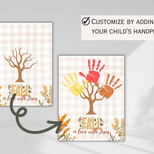 Fall in Love With Jesus Craft Fall for Jesus Handprint Craft for Kids ...
