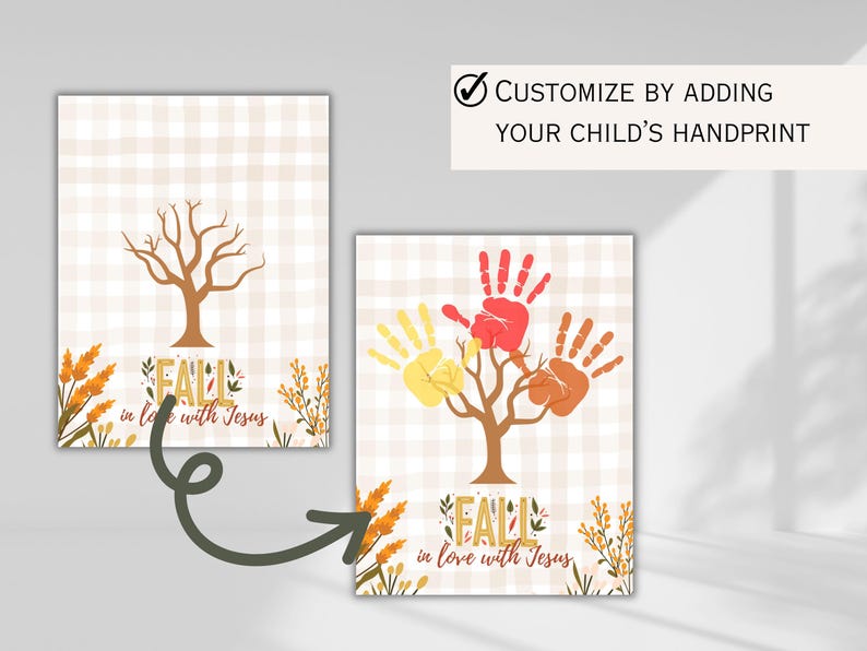 Fall in Love With Jesus Craft Fall for Jesus Handprint Craft for Kids ...