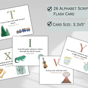 ABC Bible Verse Flashcards Scripture Card Printable Alphabet Bible ...