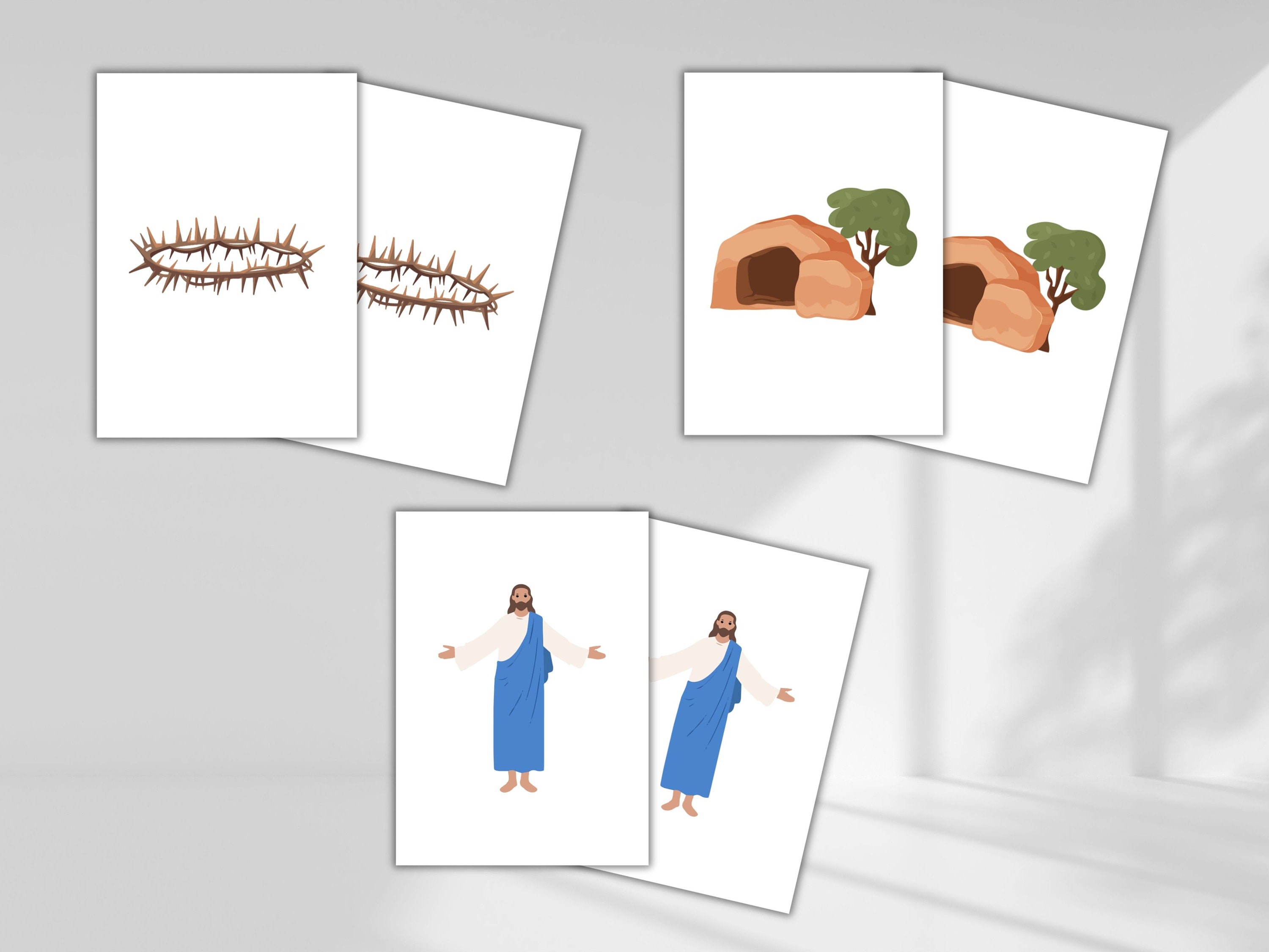 Christian Easter Memory Matching Game for Kids, Children Sunday School ...