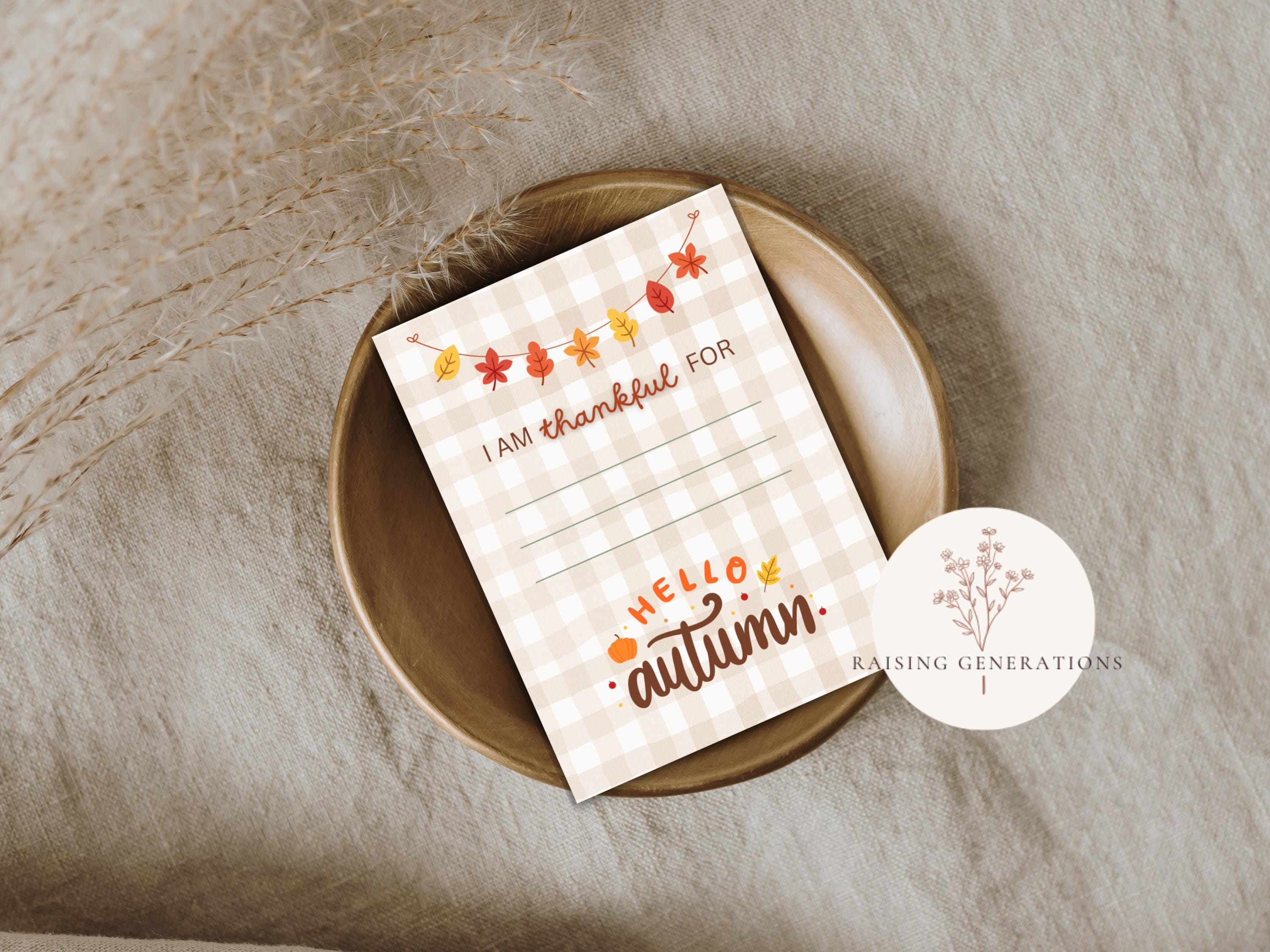 Thankfulness Cards I Am Thankful for Cards Printable Gratitude Cards ...