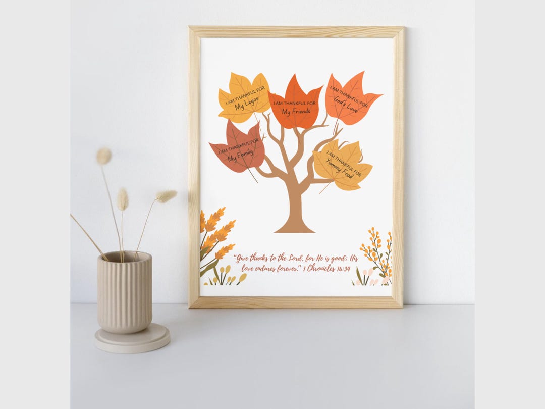 Thankful Tree Craft for Kids Christian Fall Craft Thanksgiving Craft ...