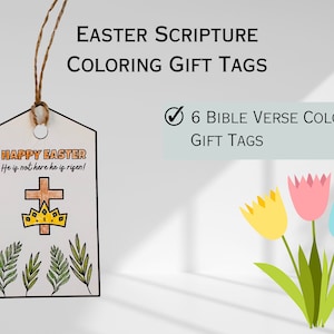 Printable Easter Gift Tag Sunday School Craft for Kids Bible Verse ...