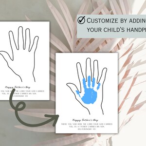 Christian Fathers Day Craft for Dad Handprint Art From Kids Printable ...