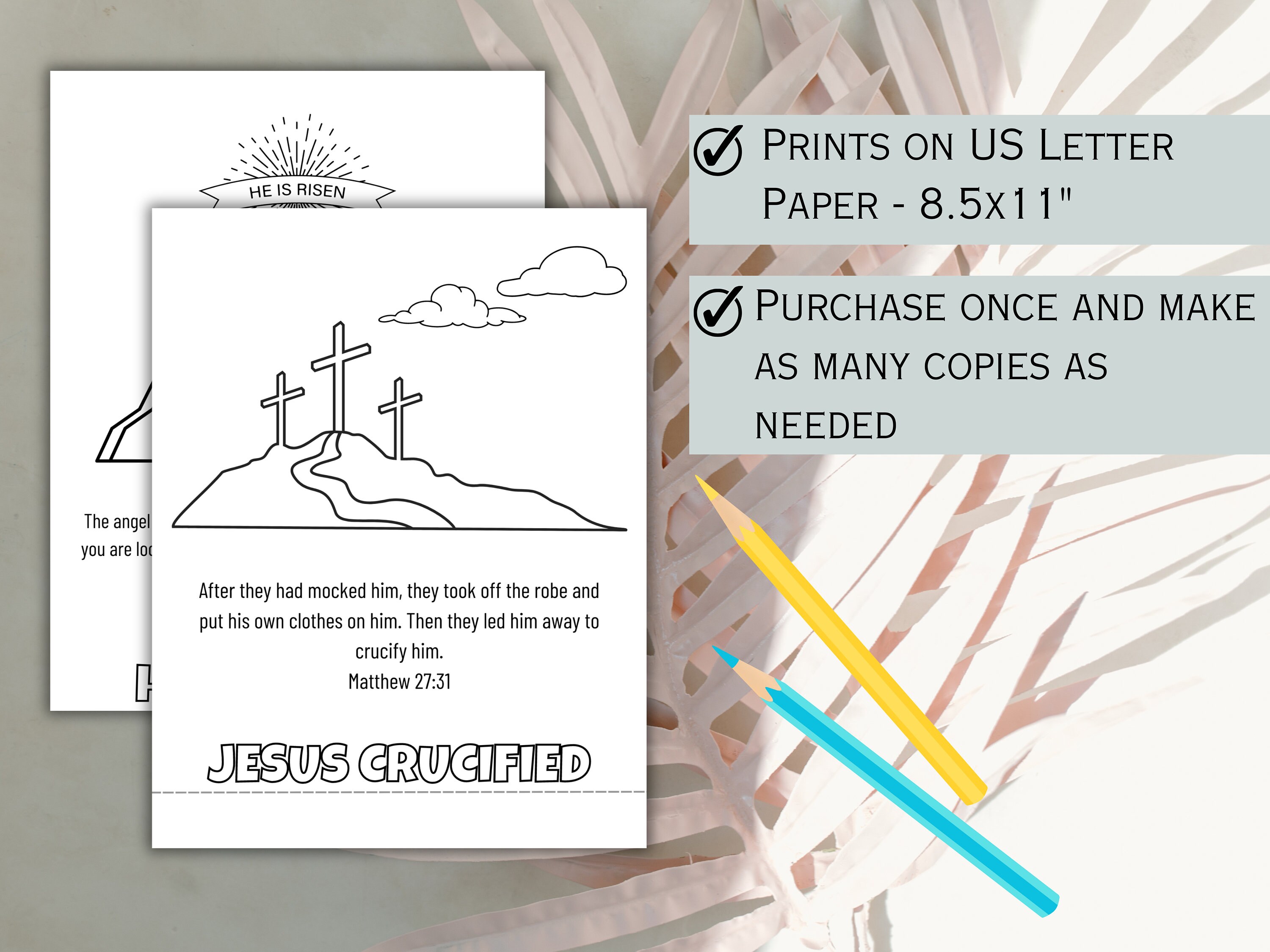 Printable Easter Story Craft Sunday School Easter Sunday Craft Jesus ...