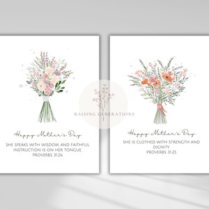 Christian Mothers Day Bible Verse Cards Church Gift Tag for Mothers ...