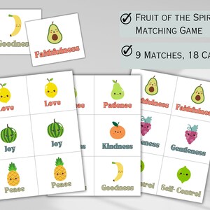 Fruit of the Spirit Bundle Printable Flashcards Poster Bible Verse ...
