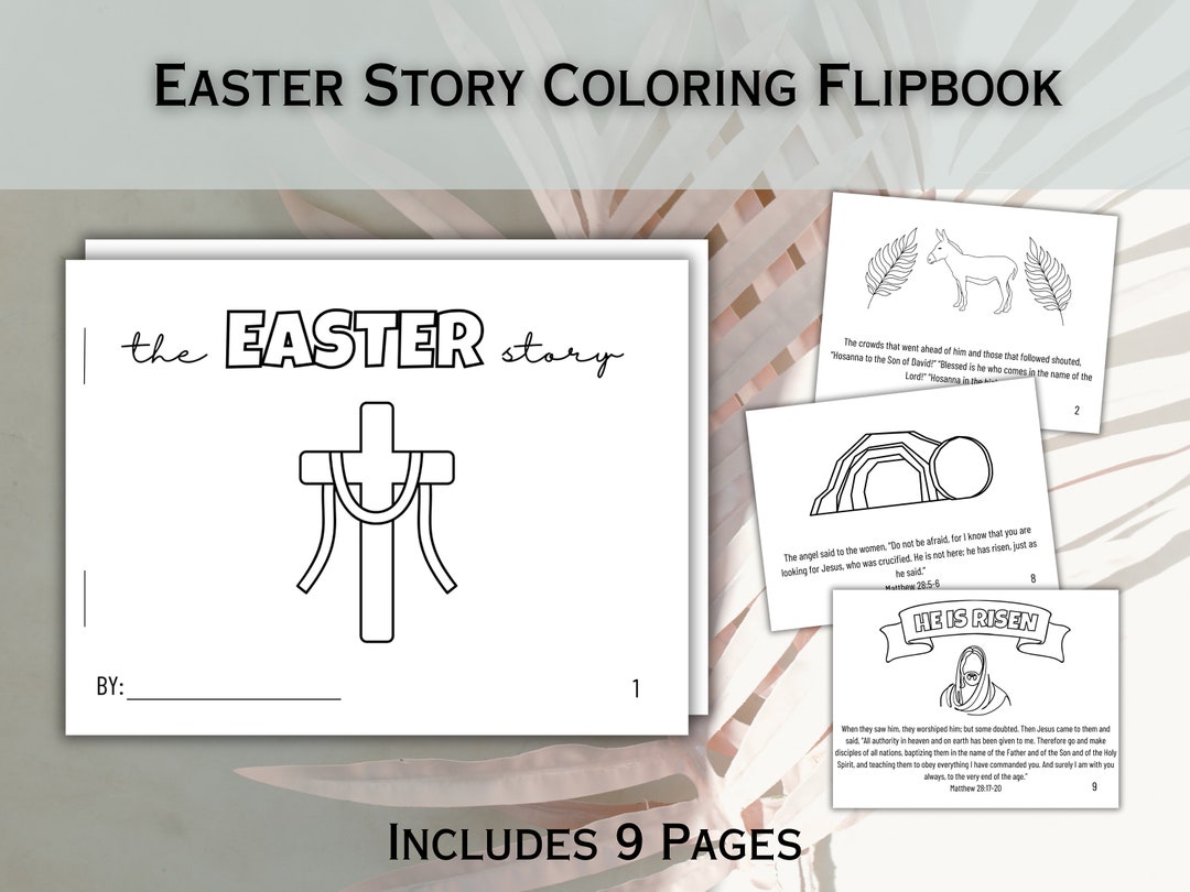 Printable Easter Story Color Book for Kids Easter Craft Sunday School ...