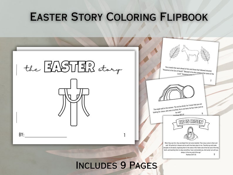 Printable Easter Story Color Book for Kids Easter Craft Sunday School ...