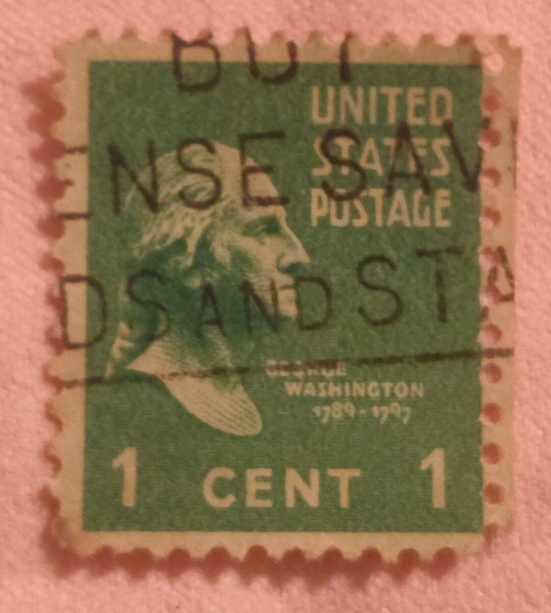 Rare George Washington One 1 Cent Stamp Green - Etsy