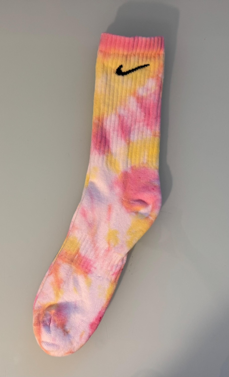 Hand-dyed Nike Dri-fit Crew Socks | Colorful Tie Dye Streetwear - Etsy