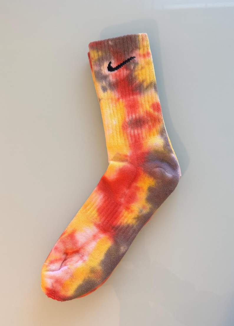 Hand-dyed Nike Dri-fit Crew Socks | Colorful Tie Dye Streetwear - Etsy