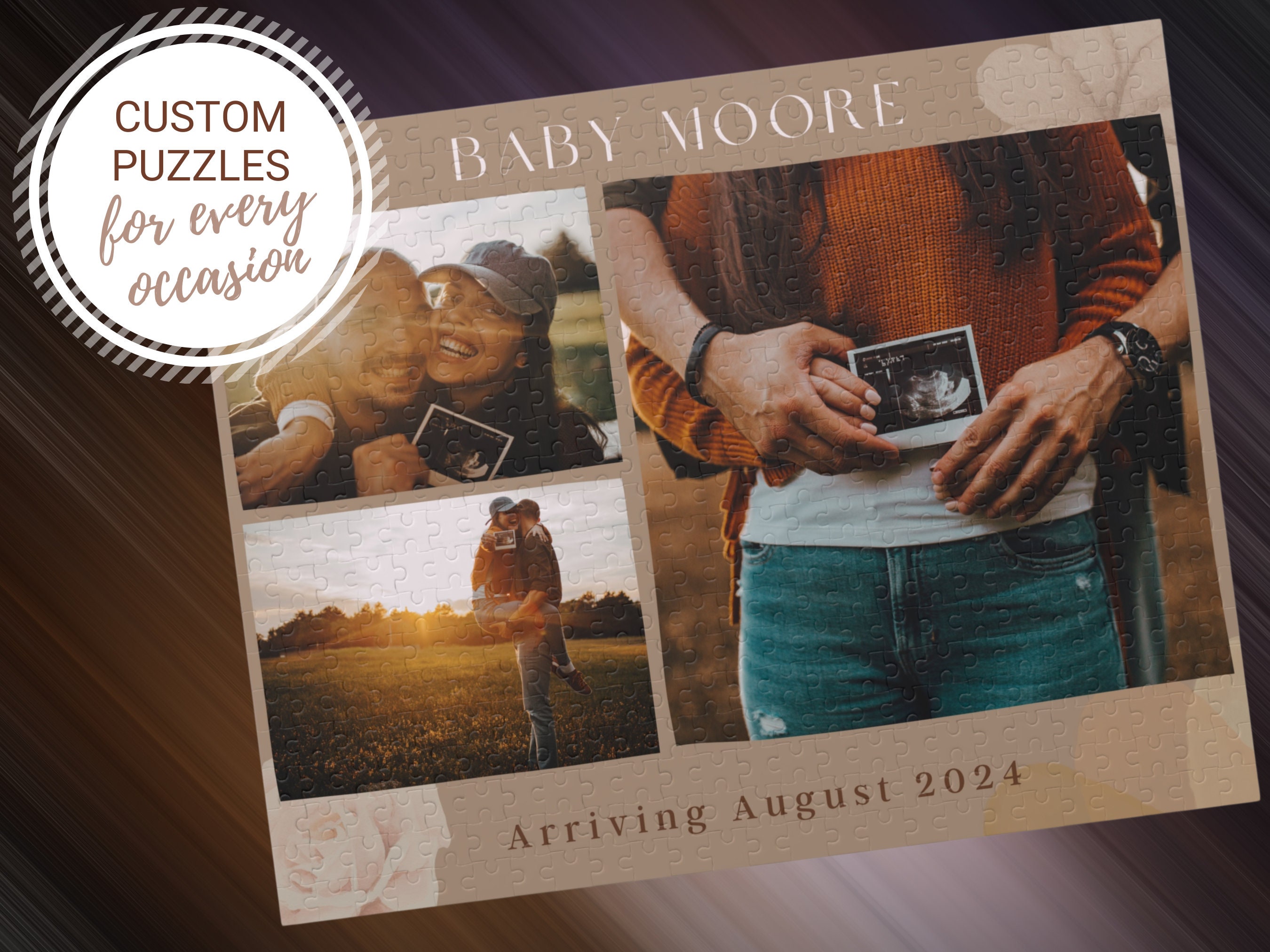 Personalized Puzzle, Pregnancy Announcement, Baby Shower Gift, Puzzle ...