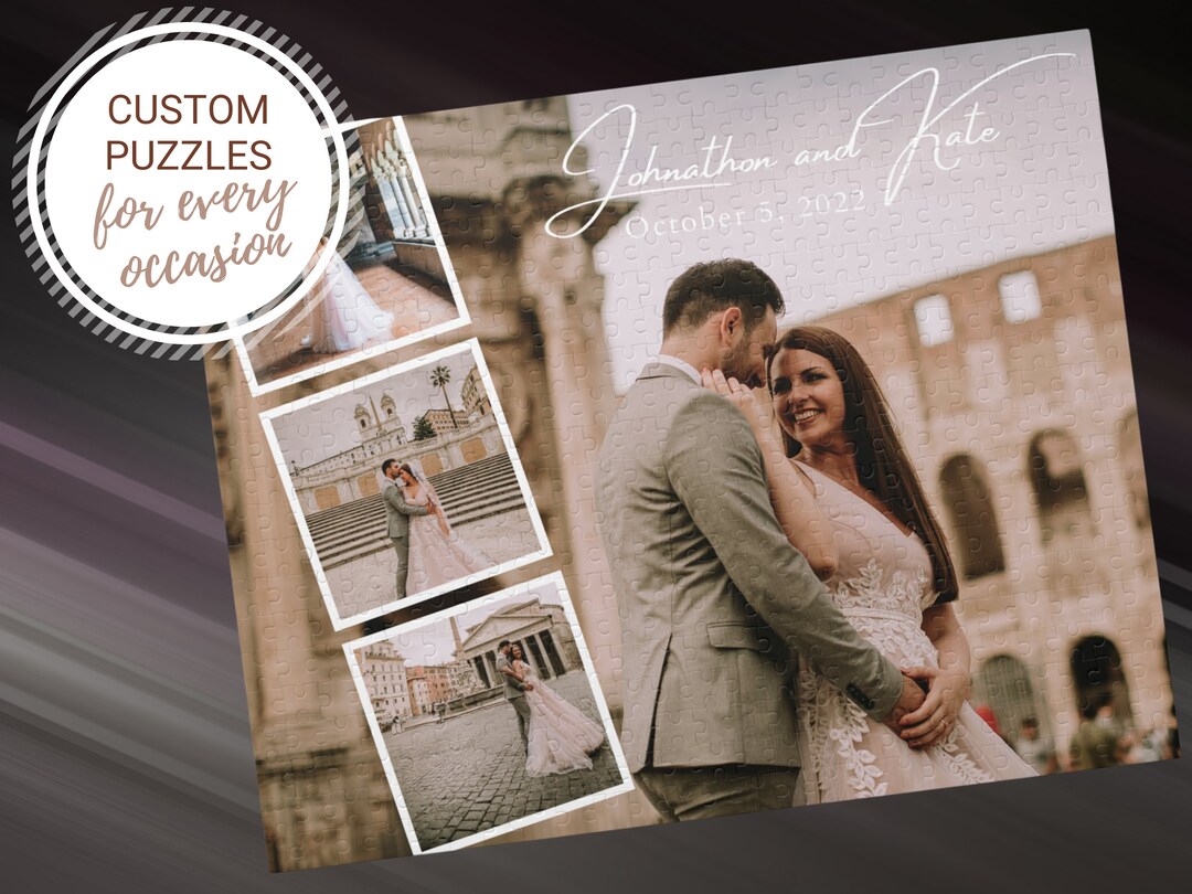 Personalized Jigsaw Puzzle, Wedding Gift, Engagement Announcement ...