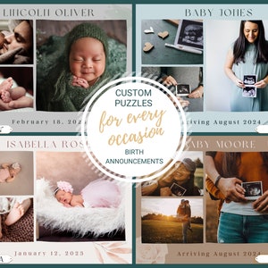 Personalized Puzzle, Pregnancy Announcement, Baby Shower Gift, Puzzle ...