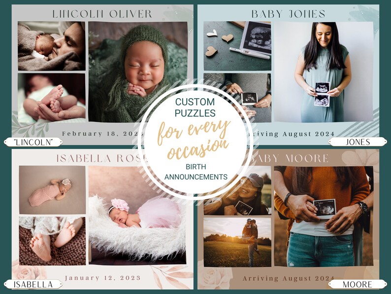 Personalized Puzzle, Pregnancy Announcement, Baby Shower Gift, Puzzle ...