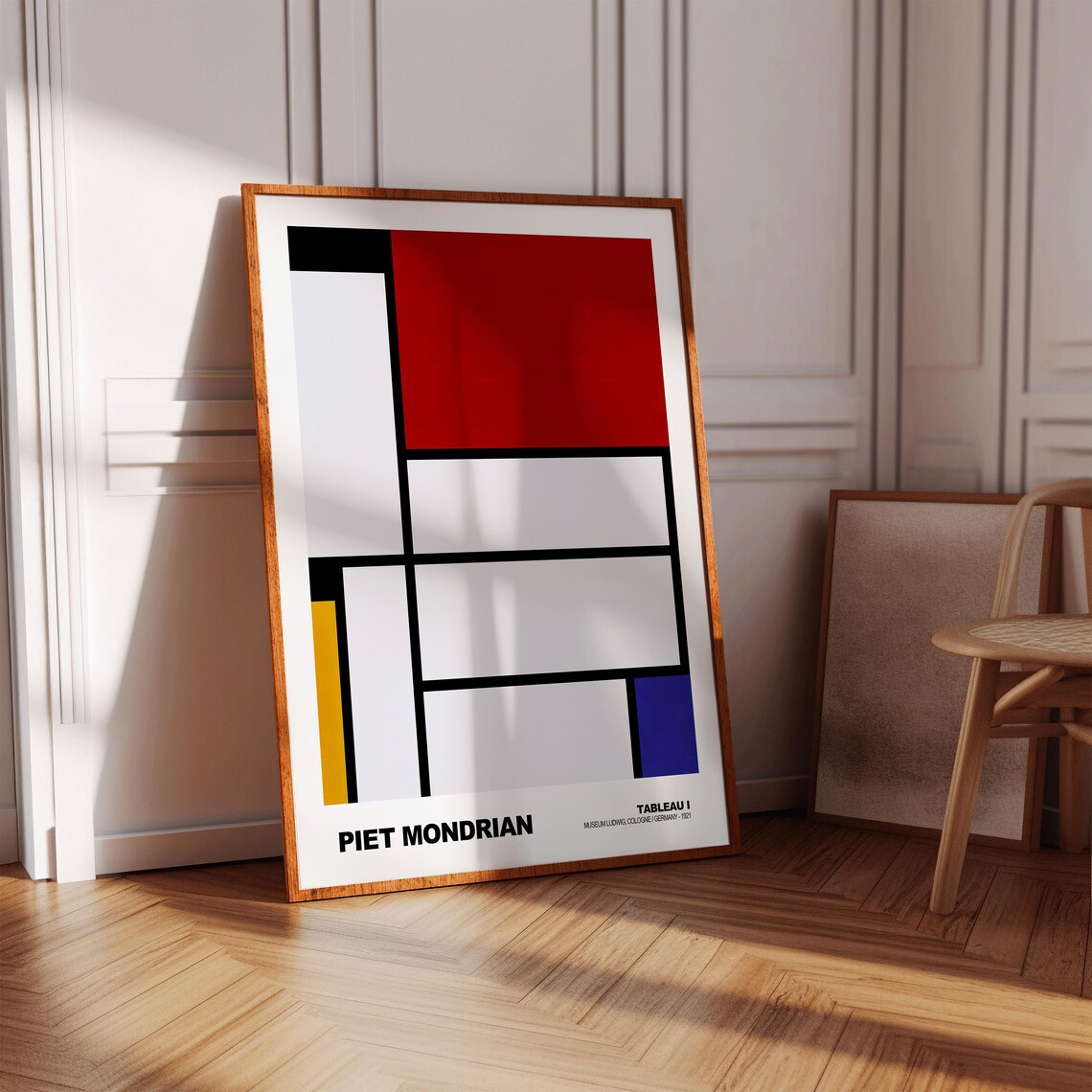 Piet Mondrian Tableau I Print, Classic Modern Art, Red Blue Yellow Wall ...