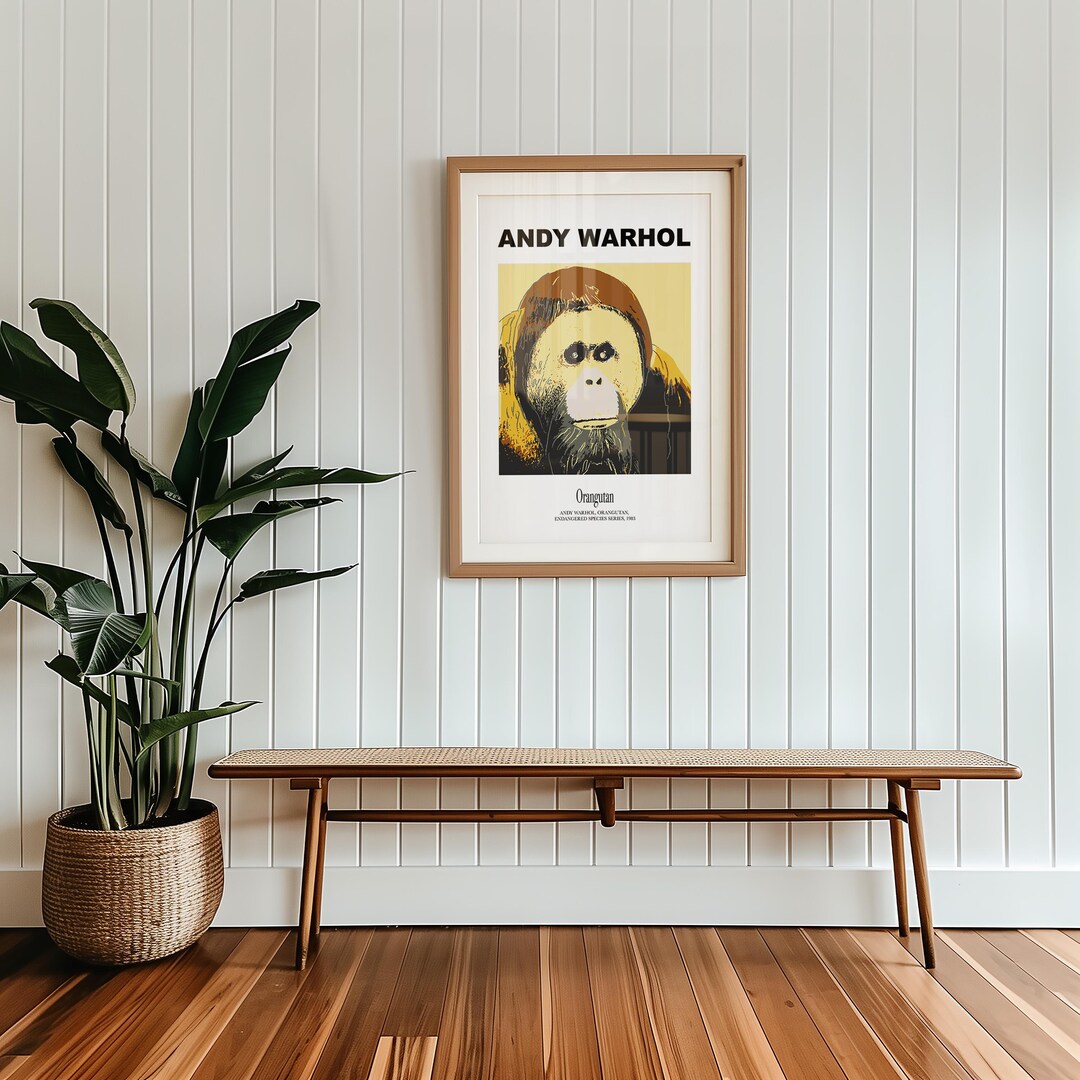 Andy Warhol Orangutan Print Poster, Vintage Pop Art Decor, Retro Art ...