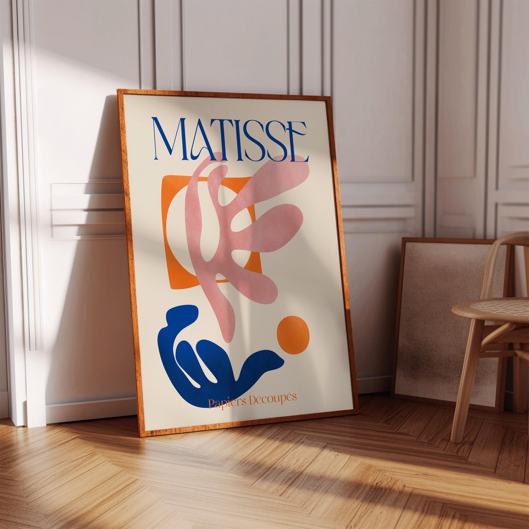 Matisse Papier Découpé Elegance: Serene Abstract Shapes, Fauvist Color Delight, Artistic ...