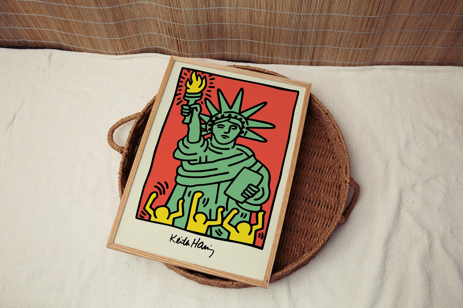 Keith Haring Liberty Art, Pop Art Statue of Liberty Poster, Iconic ...