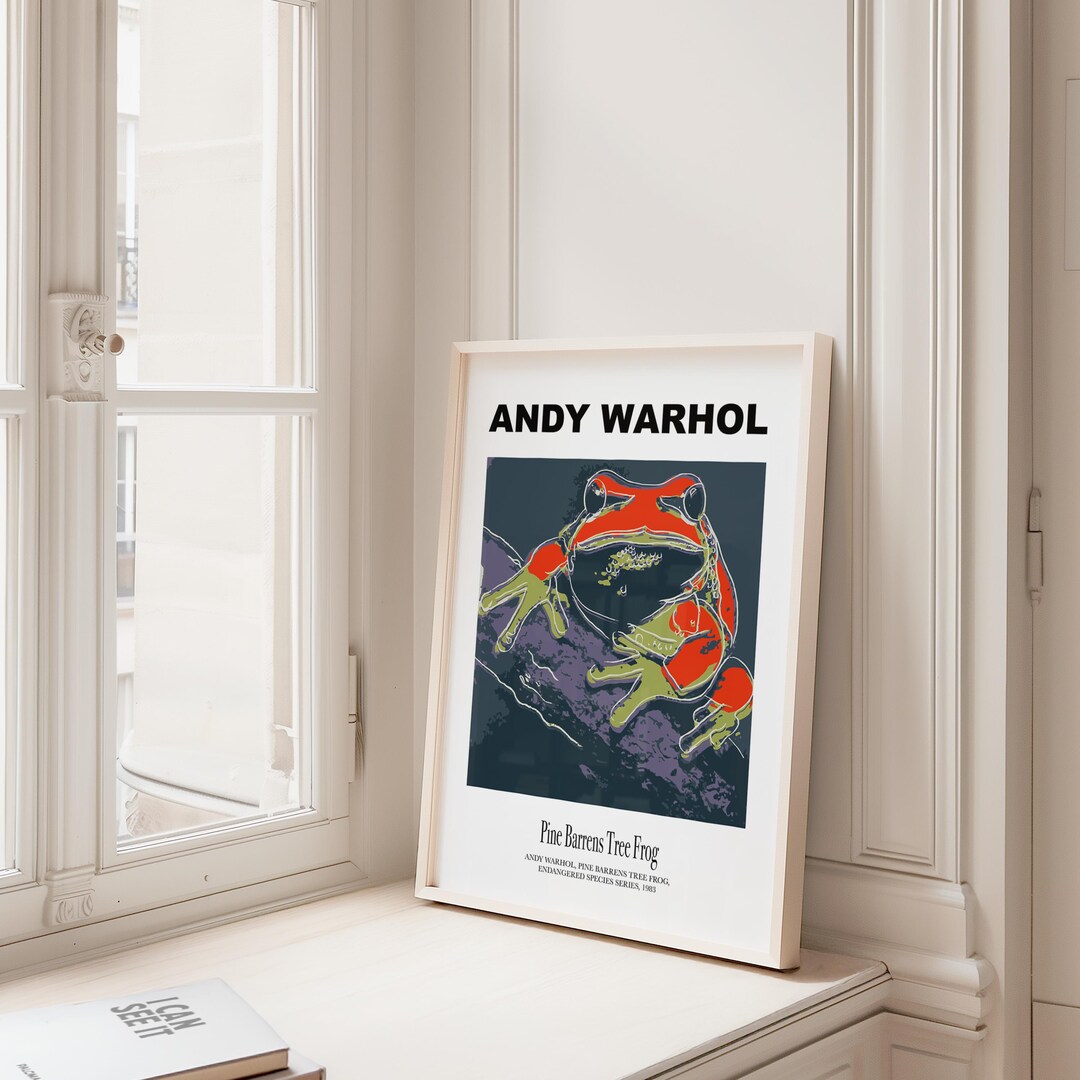 Andy Warhol Tree Frog Print Poster, Endangered Species Series, Retro ...