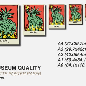 Keith Haring Liberty Art, Pop Art Statue of Liberty Poster, Iconic ...